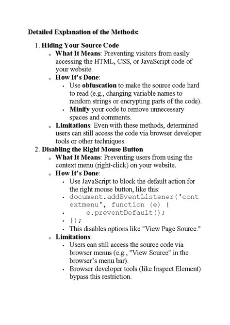 Ways Of Protecting Your Web Page Detailed Explanation Of The Methods 1 Hiding Your Source