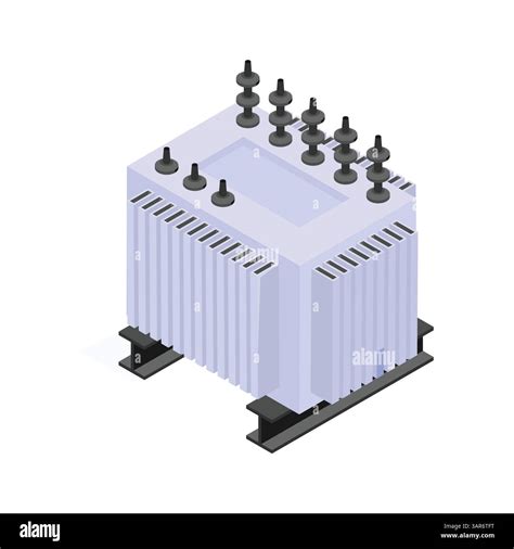 Electrical Transformer For Regulating Voltage In Power Distribution Systems Stock Vector Image