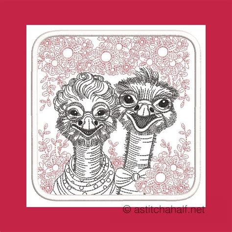 Grey Hair Dont Care Ostrich Mug Rug Combo Astitch Ahalf