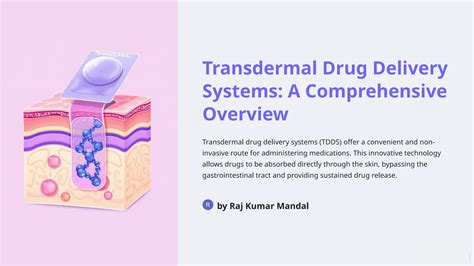 Transdermal Drug Delivery Systems A Comprehensive Overview On Slide