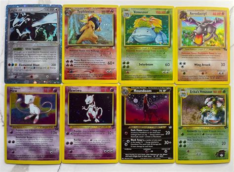 Holographic Proxy Pokemon Cards Set Of 8 Handmade Replica Etsy