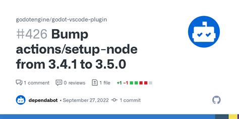 Bump Actionssetup Node From 341 To 350 By Dependabot Bot · Pull Request 426 · Godotengine