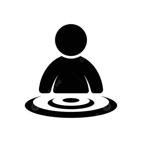 Simbol Vektor Seorang Pria Berputar Dalam 360 Derajat Dengan Indikator Lokasi Vektor Tanda