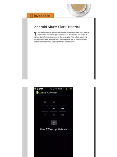 Android Alarm Clock Tutorial Java Tutorial Blog Pdf Pdf Android