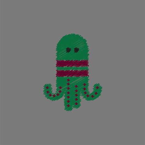 부화 스타일 벡터에 문어 만화 Eps Ai Uidownload