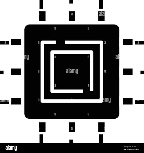 Cpu Black Icon Concept Illustration Vector Flat Symbol Glyph Sign Stock Vector Image Art