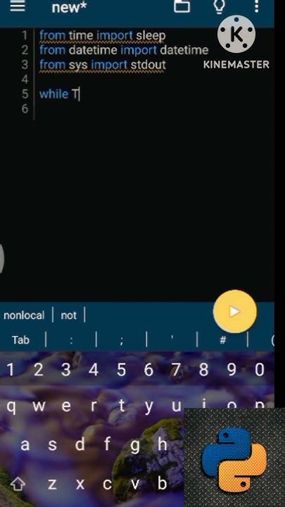 Creating A Working Clock With Pydroid 3python Pydroid3 Youtube