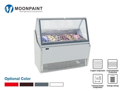 Popsicle Display Freezer Curved Ice Cream Freezer Supermarket Chest Freezer Ice Cream