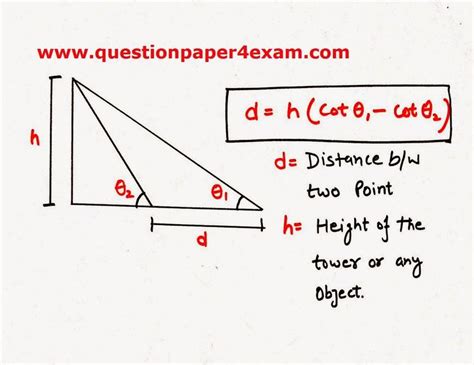 Height And Distance Tricks Ssc Exam Question Paper Math Quotes Math Tricks Elementary Math