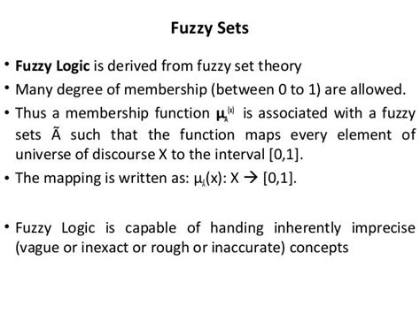 Fuzzy Set Theory
