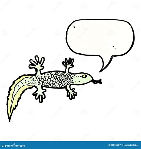 Cartoon Newt Larva And Axolotl With External Gills Vector Illustration CartoonDealer Com