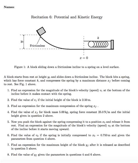 Solved A Block Starts From Rest At Height Y 0 And Slides Chegg Com