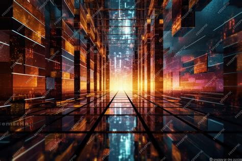 글로벌 비즈니스 인터넷 네트워크 연결 사물 인터넷 비즈니스 인텔리전스 개념 버스 Ai 생성 이미지