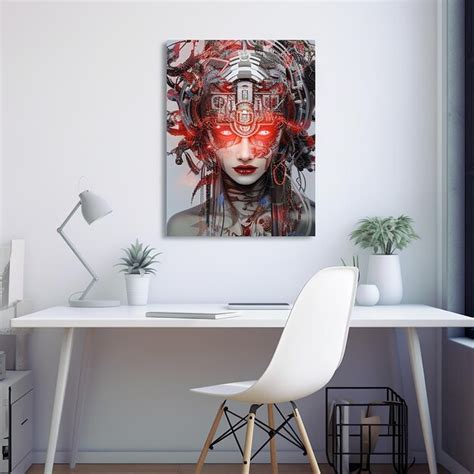 Premium Photo Computer Poster Decoration On White Wall