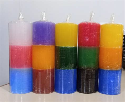 Vela 7 Dias Tricolor Fábrica De Velas Arco Íris