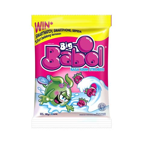Jual Big Babol Strawberry Cream Pouch 40 Pcs Shopee Indonesia