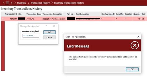 Aggregate Inventory Transactions Per Period Ifs Community