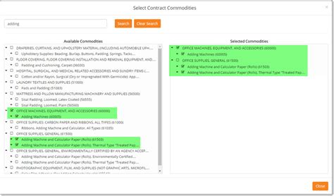 Contract Header Commodities
