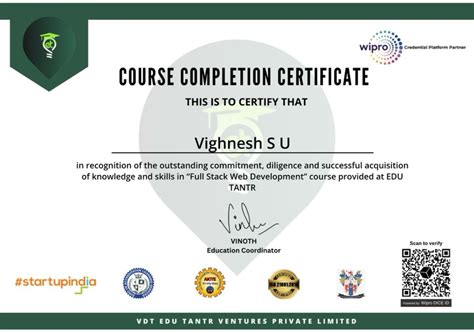 Fullstack Mern Webdevelopment React Nodejs Vighnesh S U