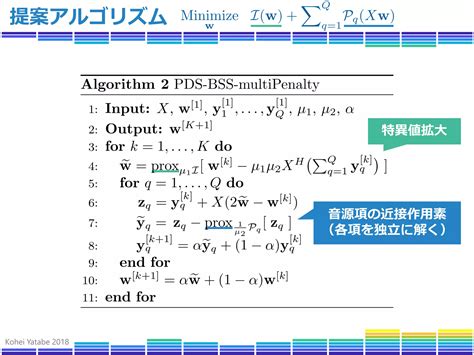 近接分離最適化によるブラインド⾳源分離（blind Source Separation Via Proximal Splitting Algorithm） Ppt