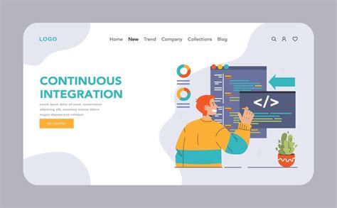 Devops Web Banner Or Landing Page Software Development Methodology