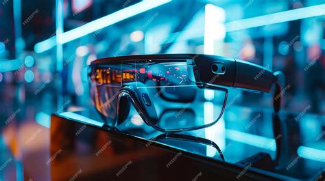 Futuristic Smart Glasses With Augmented Reality Display In Hightech