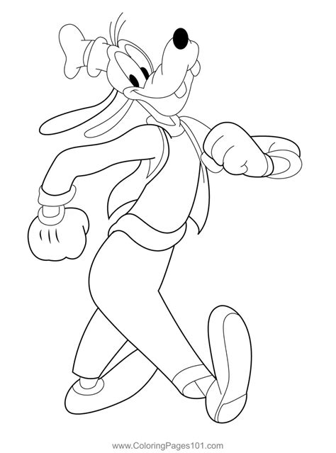 Goofy The Cartoon Characters Coloring Pages 2025