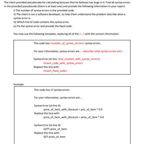 Solved The Client Provided Pseudocode For Calculating