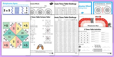 Ks2 Times Tables Bumper Activity Pack Teacher Made