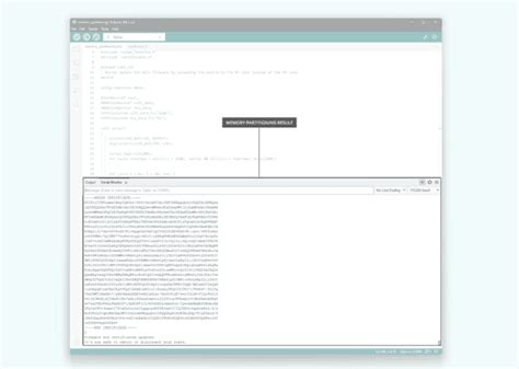 memory partitioning results of the opta™ as shown in the arduino ide s serial monitor