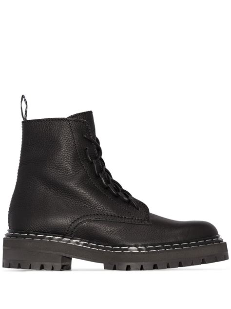 Proenza Schouler Lug Sole Combat Boots Farfetch