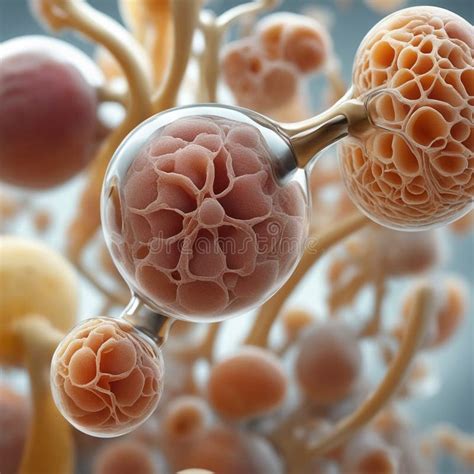 3d Illustration Of A Cluster Of Spherical Objects Stock Illustration