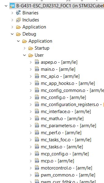 solved arm le binary format files in project folder