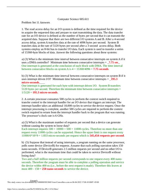 Problem Set 7 Answers Scholarfriends