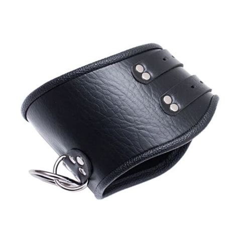 Pu Leder Halsband O Ring Choker Bondage Korsett Kragen Manschetten Bdsm