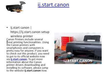 PPT Ij Start Canon Setup Wireless Printer PowerPoint Presentation Free To Download Id