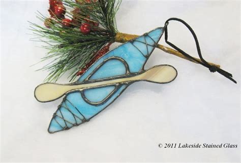Pin On Stained Glass Canoe Ornament