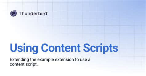 Using Content Scripts Thunderbird