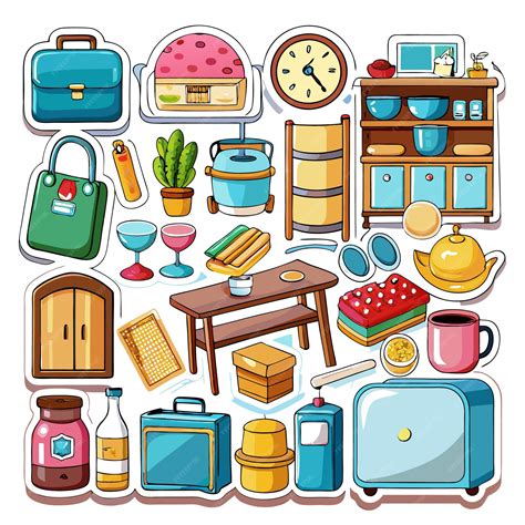 A Colorful Collection Of Household Items And Foodrelated Objects