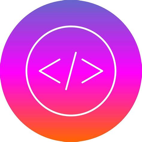 coding line gradient circle icon 38738975 vector art at vecteezy