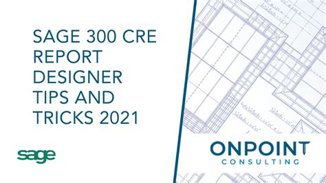 Sage 300 Cre Report Designer Tips And Tricks Buildingpoint Software