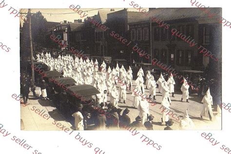 Kkk Ku Klux Klan Parade Circa 1925 Rppc Photo Grade 2 Trim 1855034053