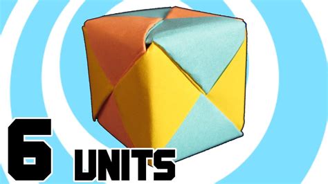 Modular Origami Cube 6 Sonobe Units Instructions Youtube