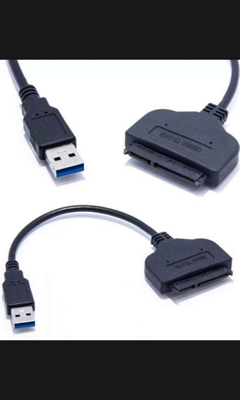Usb To Sata Adapter Cable Inch External Hard Disk Drive Hdd Connector Cable Computers