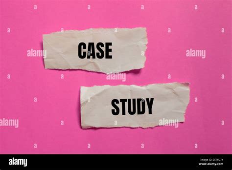 Case Study Message Written On Ripped Paper Pieces With Pink Background