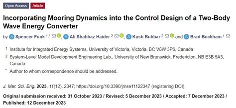 Sys Model On Linkedin Open Access Wave Energy Converter Mooring Design
