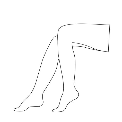 Silueta De Piernas Femeninas Vector Premium