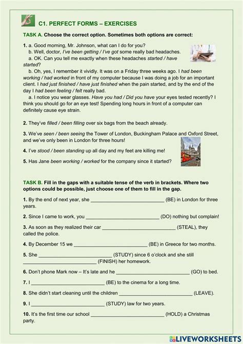 C1 Perfect Tens Free Interactive Worksheets 1661474