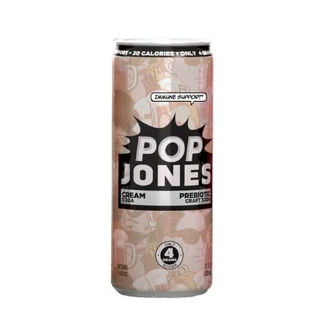 Jones Prebiotic Cream Pop Jones Soda 12 Fluid Ounce Slim Can 12 Per