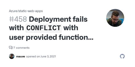 Deployment Fails With `conflict` With User Provided Function Even